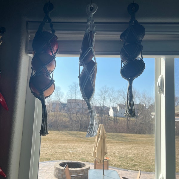 Macrame Onion Net, Condiment Kitchen Storage, Wall Decor and Wall ...