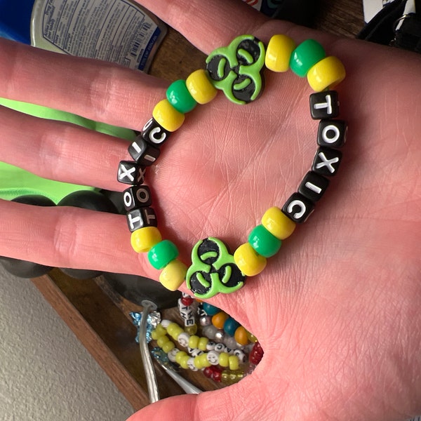 Biohazard Kandi Beads | UV Glossy, Colorful Plastic Rave Beads - Etsy