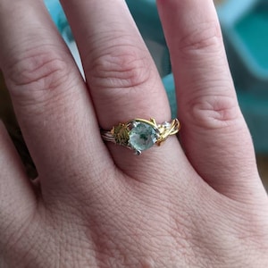 Cottagecore Vine Leaf Heart Cut Morganite Engagement Ring Set - Etsy