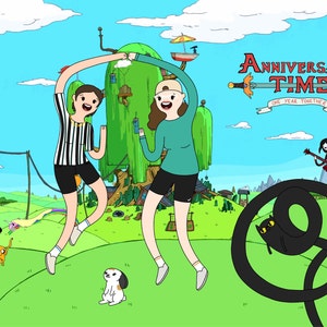 FREE PRINT & SHIPPING Adventure Time Custom Portrait | Etsy