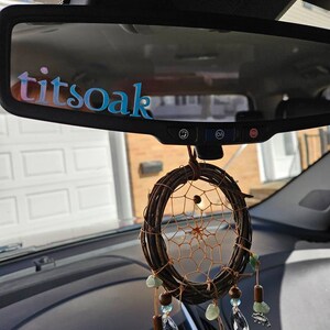 Tassel Car Charm Rainbow Car Accessories Rear View Mirror Hanging Car ...