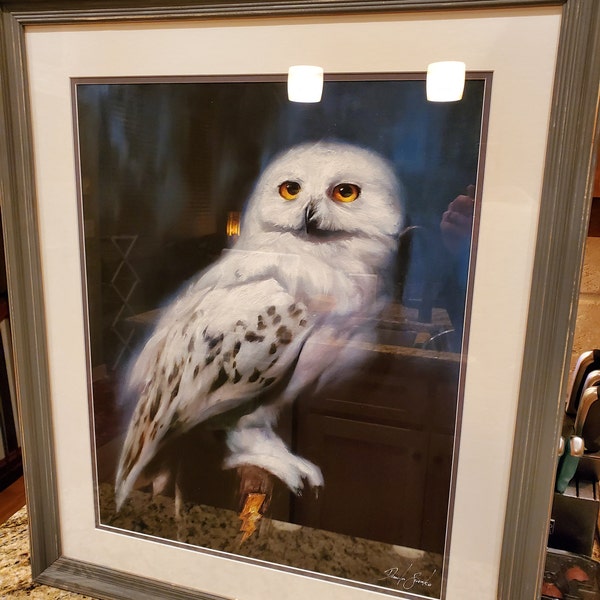HEDWIG Print | Owl Canvas, Snowy Old, Owl Wall Art, Bird Print, Hedwig ...