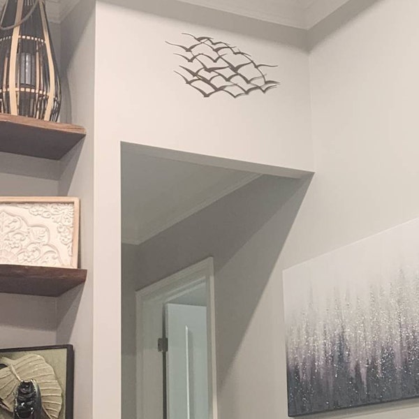 Flock of Birds Coastal Metal Wall Decor | Seagull Beach Outdoor Patio ...