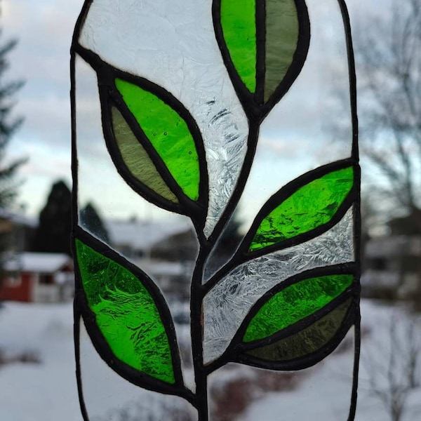 Leaf Stained Glass Pattern Leaf Do It Yourself DIY Stained Glass ...