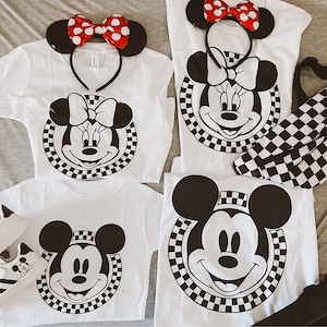 Retro Disney Shirts, Mickey Checkered Shirt, Disney Family Shirts ...