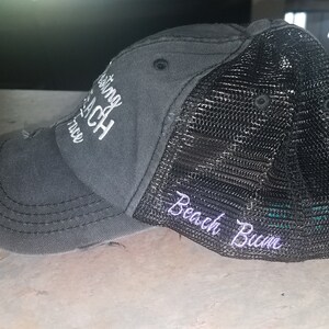 Add Name or Text to Back or Side of Baseball Cap Back of | Etsy