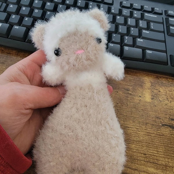 Handmade Crochet Ferret Plushie, Floppy Ferret Toy, Soft Ferret Plush ...
