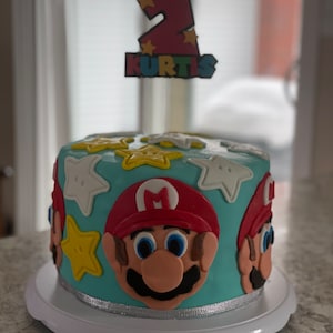 3D Mario Inspired Custom Cake Topper - Etsy