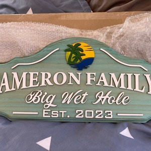 Beach House Sign, Last Name Sign, Custom Wood Sign, Family Name Sign ...