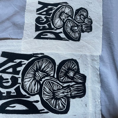 Mothman Linocut Print Sew Patch, Linen, Block Print, Cryptid, Halloween ...