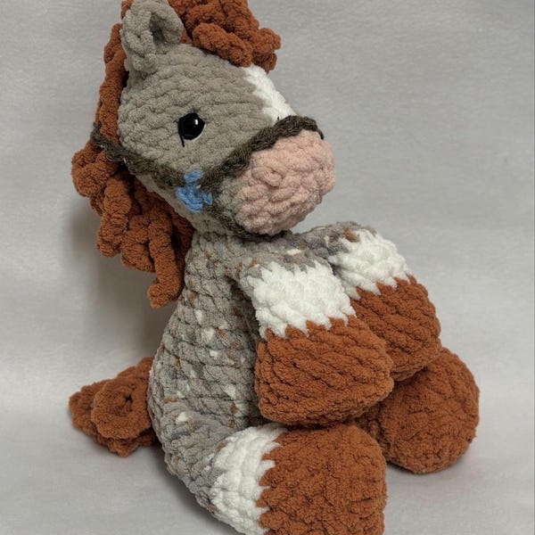 BUNDLE Paylin the Pony STUFFIE + SNUGGLER Crochet Pattern | No Sew Low ...