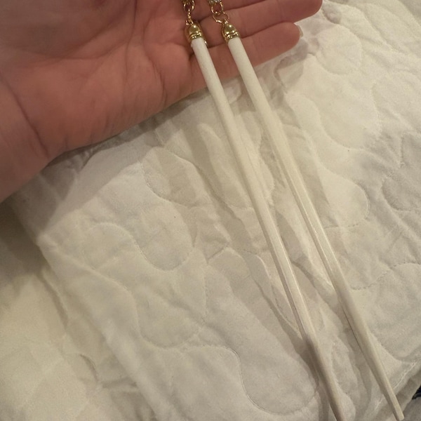 Drop Pearl Tip Hand Painted Hair Stick 7", Chinese Style Wooden Hair ...