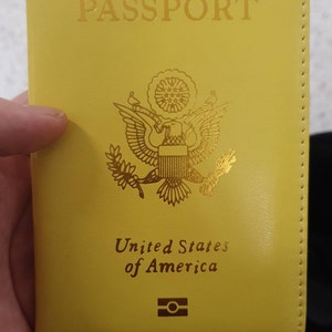 Green Orange Yellow Passport Cover, Passport & Vaccination Card Holder ...