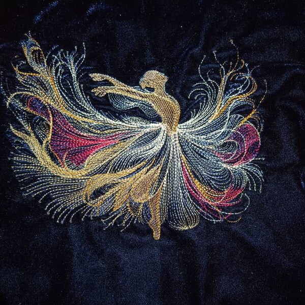 Golden Butterfly Embroidery Pattern, Starry Constellations & Natural ...