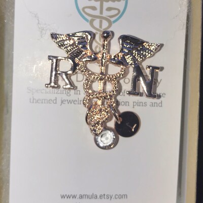 Rose Gold RN Pin Rose Gold Nurse Pin Nursing Pin Pin for Nurse ...