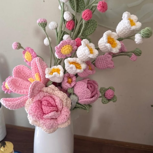 Crocheted Flower Bouquet | Perfect Gift for Graduation, Birthdays ...