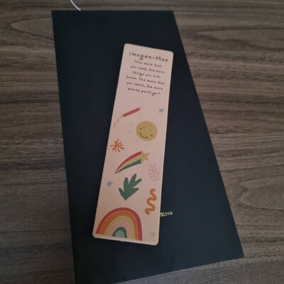 Personalised Leather Bookmark for Kids Bookmark With Child's Name ...