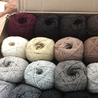 WOOL YARN Assorted Color Mix 17balls With Free Shipping in Black, Brown ...