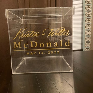 Custom Card Box Vinyl Decal Sticker for Wedding Cards and - Etsy