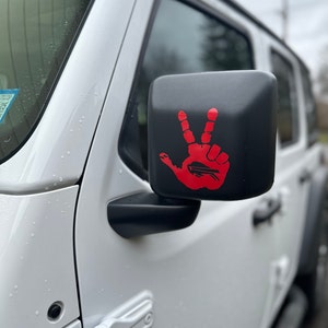 Set of 2 Sea Turtle Hand Wave Decals for Jeep Side Mirrors Hand Wave ...