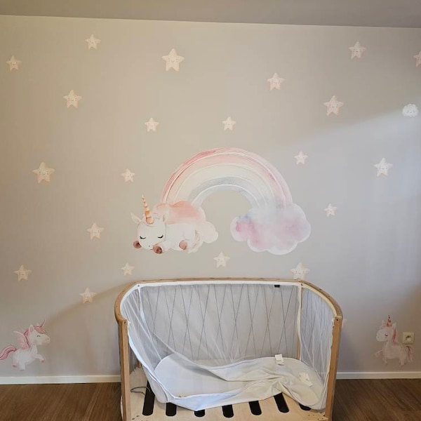 T-rex Dino Wall Decal for Boys Room Watercolor Dinosaur Wall Decals ...