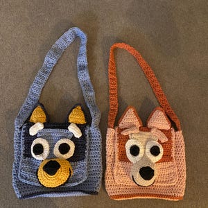 2 Bluey and Bingo Backpack Crochet Pattern, Puppy Dog, 2 Cartoon ...