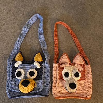 2 Bluey and Bingo Backpack Crochet Pattern, Puppy Dog, 2 Cartoon ...