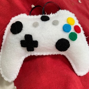 Video Game Controller Christmas Ornament in WHITE Felt Holiday Home ...