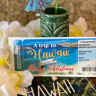 Printable Ticket to Hawaii Boarding Pass Customizable - Etsy