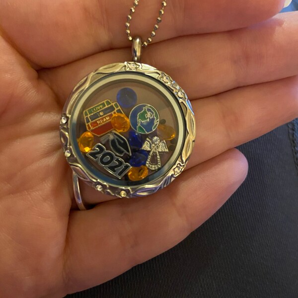 Set of 5 Royal Blue Crystal Floating Charms for Floating Lockets ...