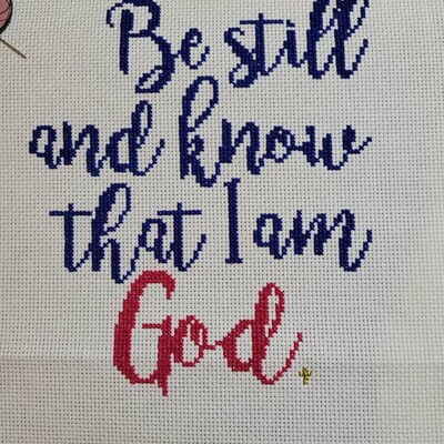 Psalm 46:10 Bible Verse Cross Stitch Pattern be Still and Know That I ...