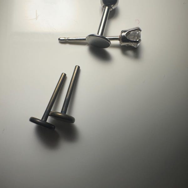 20G 18G 16G Implant Titanium Gold/silver THREADLESS Post Replacement ...