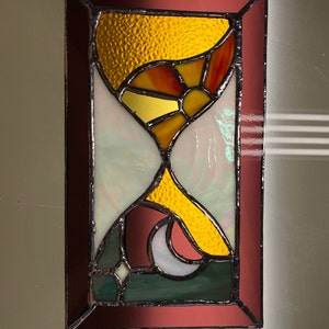 Celestial Sand Timer Stained Glass Pattern, Beginner Stained Glass ...