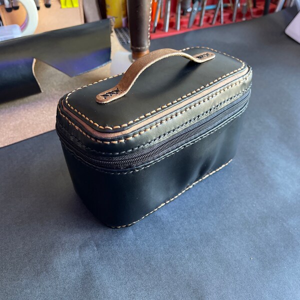 Leather Box Pattern - Toiletry Bag Pattern - Leather DIY - Pdf Download ...