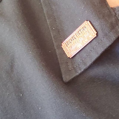 Science Fiction Double Feature Ticket Soft Enamel Pin Red Lapel Brooch ...