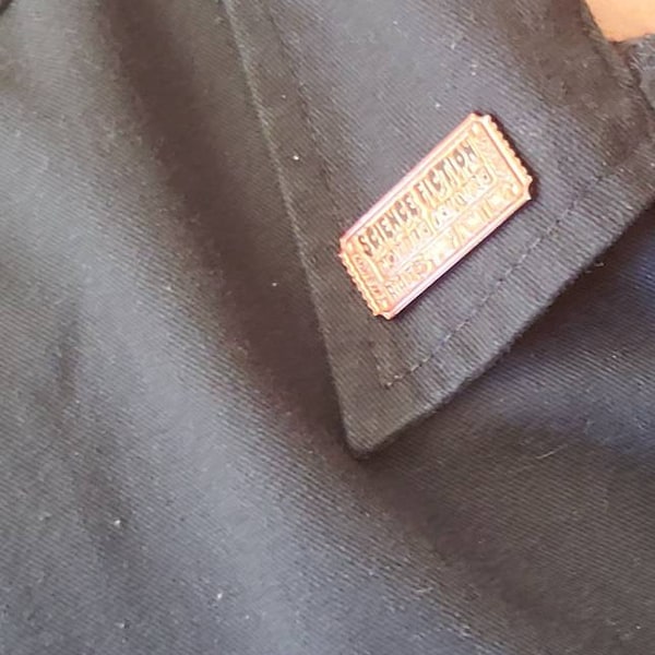 Science Fiction Double Feature Ticket Hard Enamel Pin - Red Lapel ...