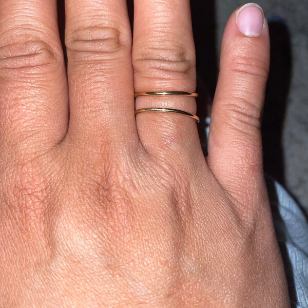 Open Ring, Minimalist Ring, Modern Ring, Double Line Ring, Simple Ring ...