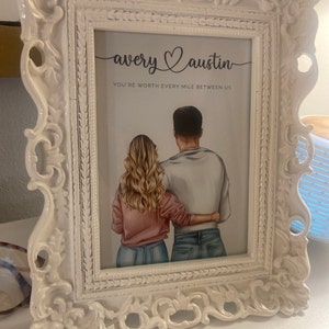 Personalised Couple Print Couples Gift Gift for Her - Etsy