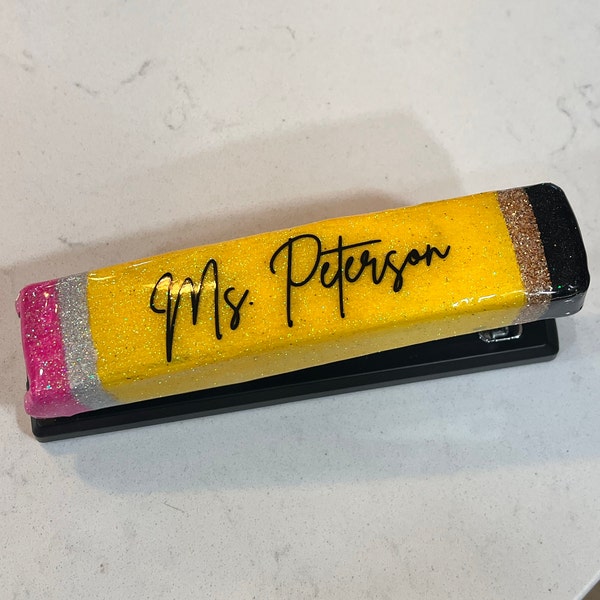 Personalized Stapler|teacher Stapler|pencil Stapler|glitter Stapler ...