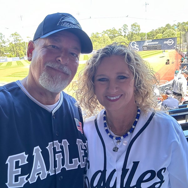 Aunt Blue Pearl Baseball Beaded Necklace Pearl Dodgers Chain Blue White ...