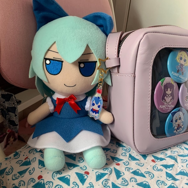 Cirno Bottle Keychain - Cirno Touhou Project Fumo Fumo Kawaii Anime ...