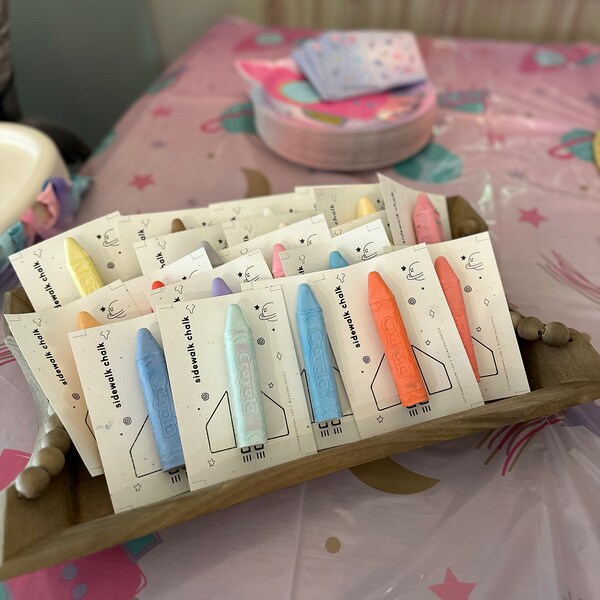 Space Chalk Rocket Printable | Kids Space Party Favor | Space Theme ...