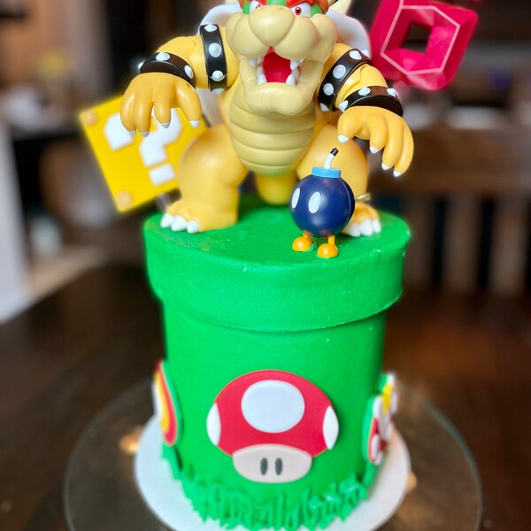 Super Mario Cake Topper Super Mario Birthday Cake Super Mario Cake ...