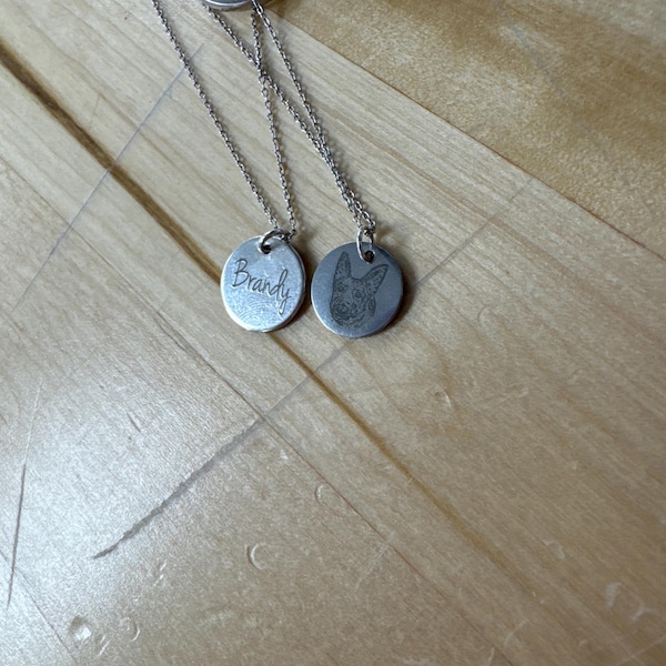 Add a Disc, Engraved Disc, Monogrammed Disc, Custom Handwriting Pendant ...