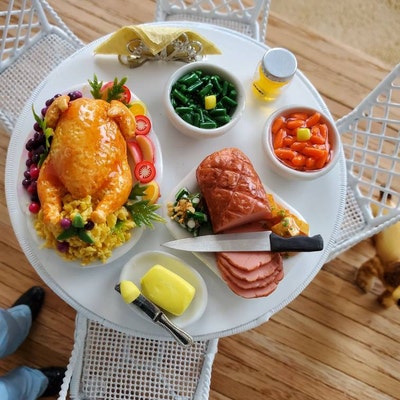 Miniature Ham, Miniature Fake Food, Miniature Food for Dollhouse - Etsy