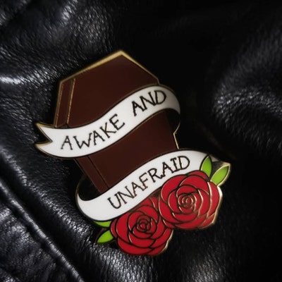 Awake and Unafraid Enamel Pins Emo MCR Lyric Pin Back in Stock - Etsy UK