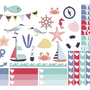 Nautical CLIP ART 30 Clipart Files 2 Wave Borders Sailing Ships ...