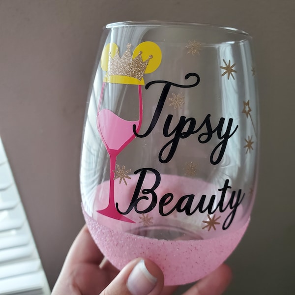Personalized Disney Princess Inspired Wine Glass, Fairy Tale Wedding ...