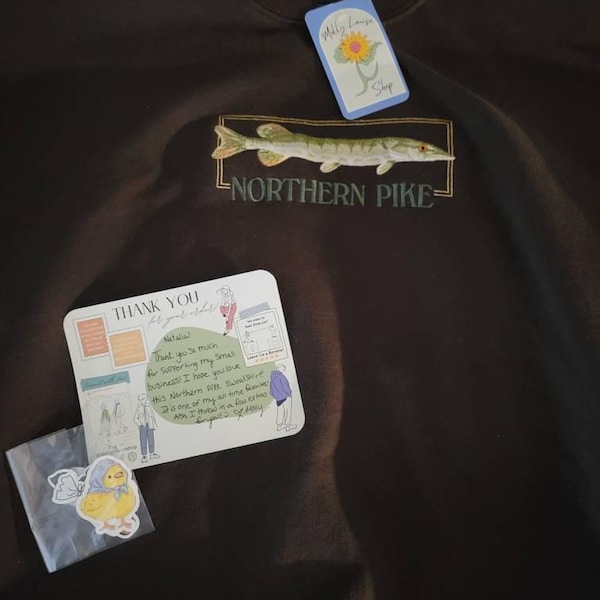 Embroidered Northern Pike Sweatshirt - Etsy