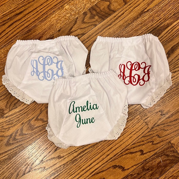 Personalized Baby Bloomers, Monogram Baby Girl Bloomers, QUICK SHIP ...